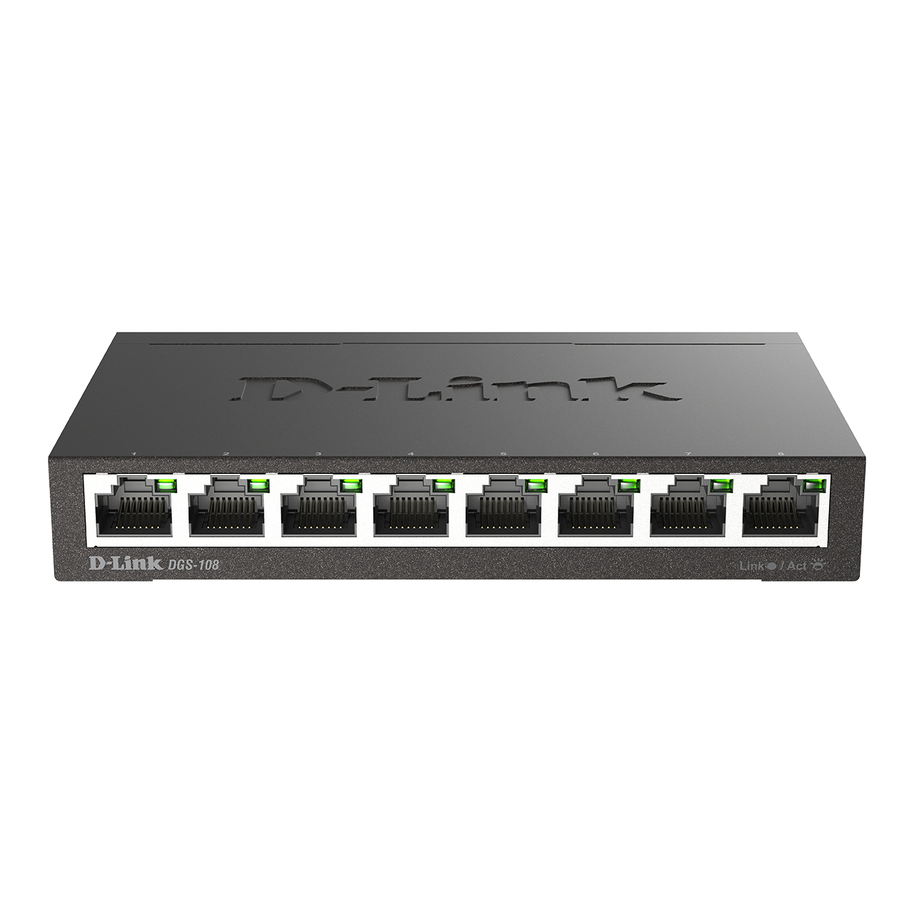 D-Link switch DGS-108/E, 8-port, 10/100/1000Mbps, Gigabit Ethernet