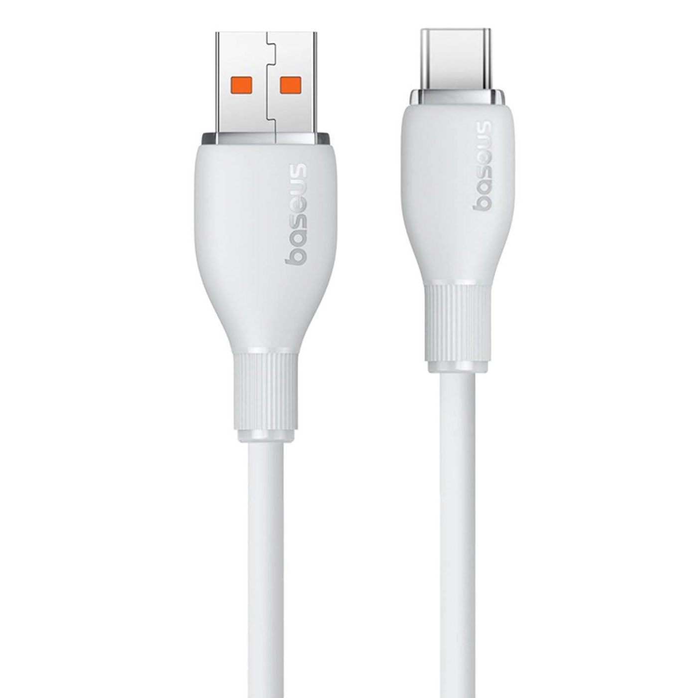 BASEUS KABEL USB-A TO USB-C QC PD 100W 120 CM ELASTIC WHITE