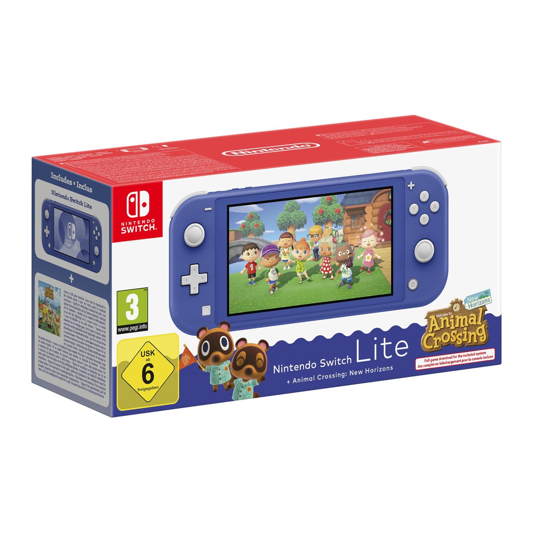NINTENDO SWITCH CONSOLE LITE BLUE ACNH DIGI G/R